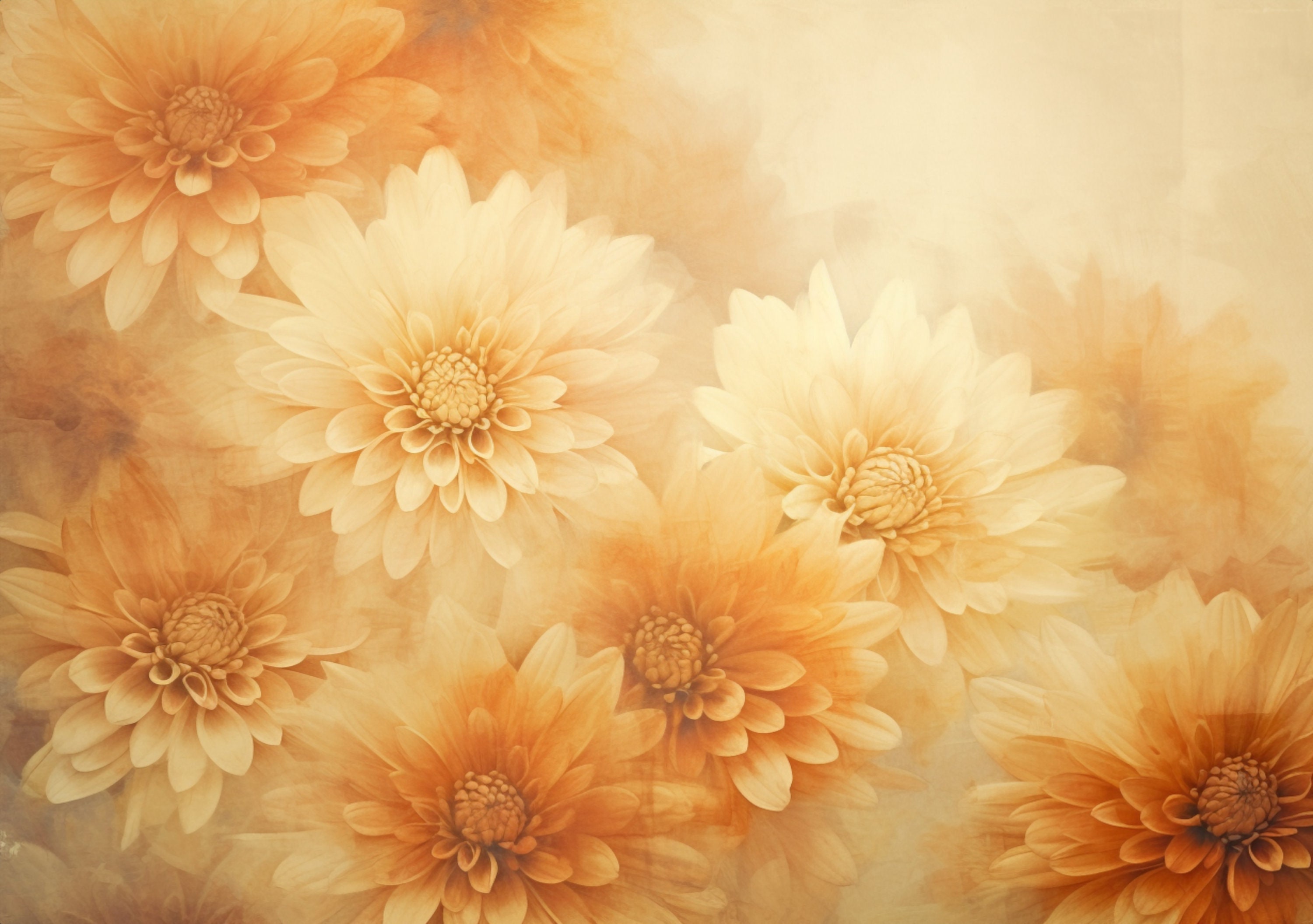 Watercolor Fall Flowers Digital Paper: Scrapbook & Journal (digital ...
