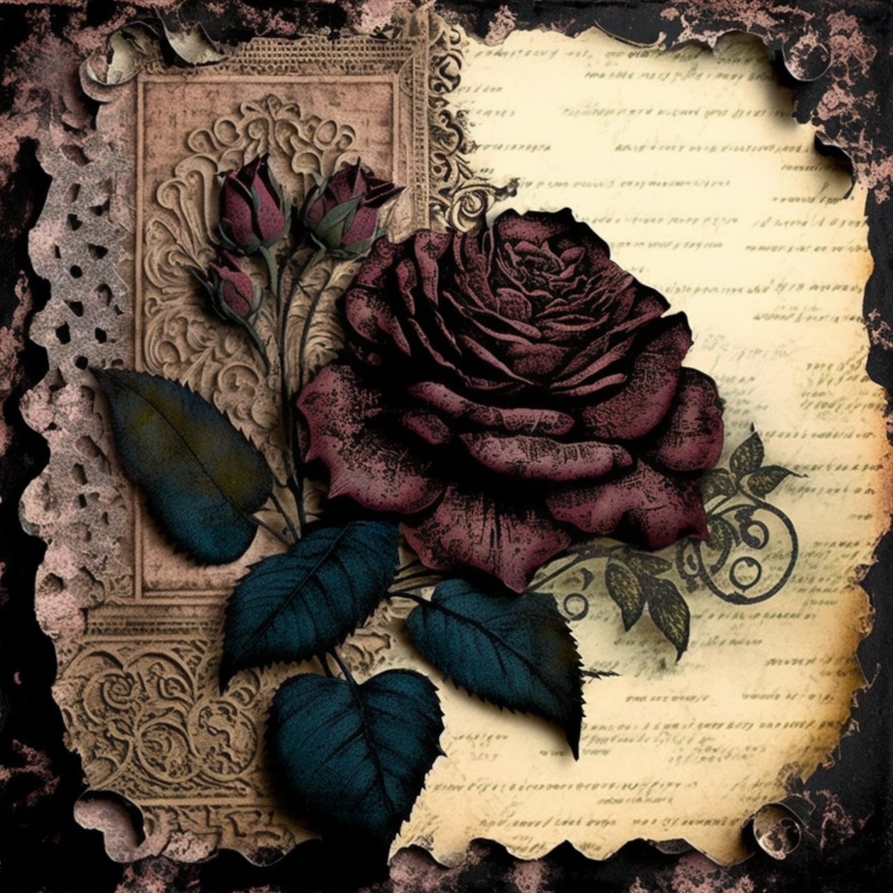 Gothic Rose Art