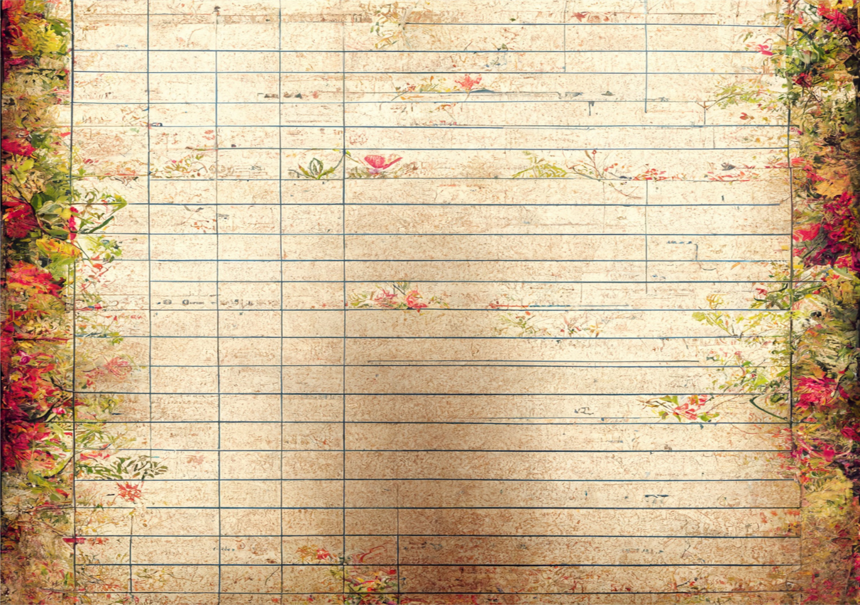Vintage Cursive Written Letters and Journaling Pages on Stained Paper ...