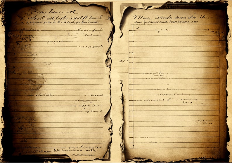 Burnt Journal Page Digital Paper: Vintage Grimoire A4 (digital Download ...