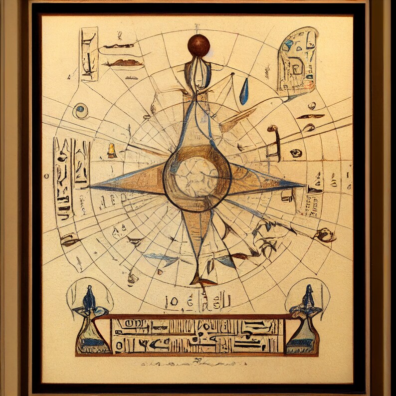 Ancient Egyptian Celestial Navigation Digital Background Paper / Junk ...