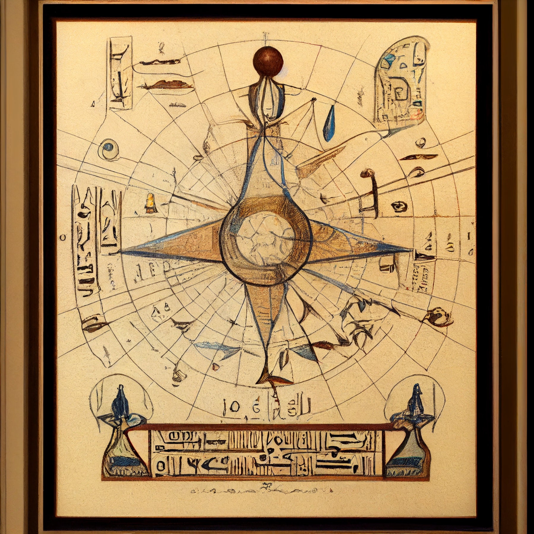 Ancient Egyptian Celestial Navigation Digital Background Paper / Junk ...