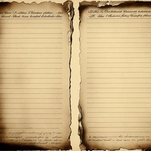 Burnt Journal Page Digital Paper: Vintage Grimoire A4 (digital Download ...