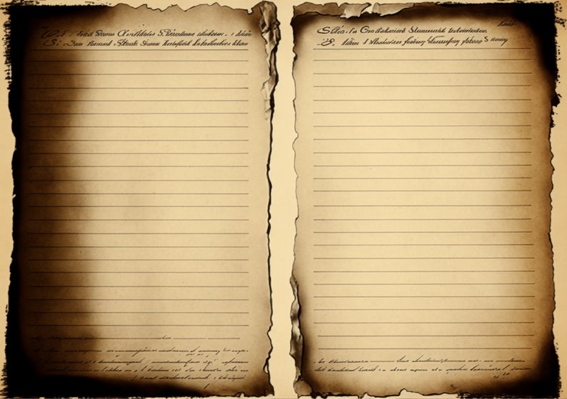 Burnt Journal Page Digital Paper: Vintage Grimoire A4 (digital Download ...