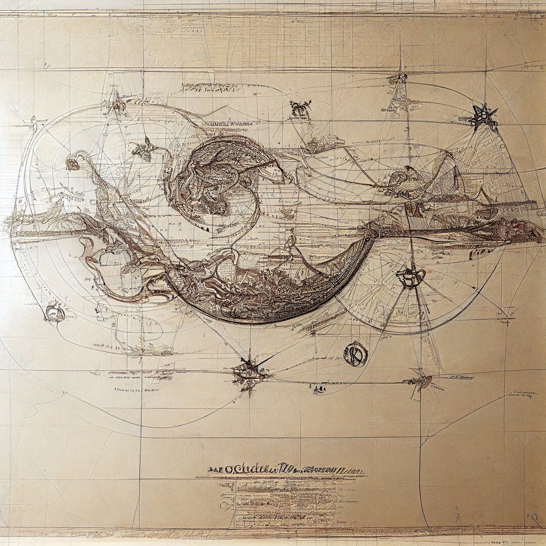Vintage / Antique Nautical Celestial Maps in a Graphite Sketch - Etsy