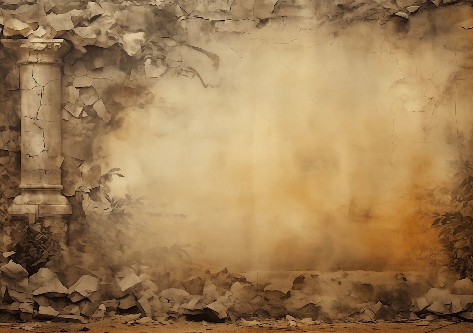 Vintage Ruins Digital Background Papers / Junk Journal / Scrapbooking ...