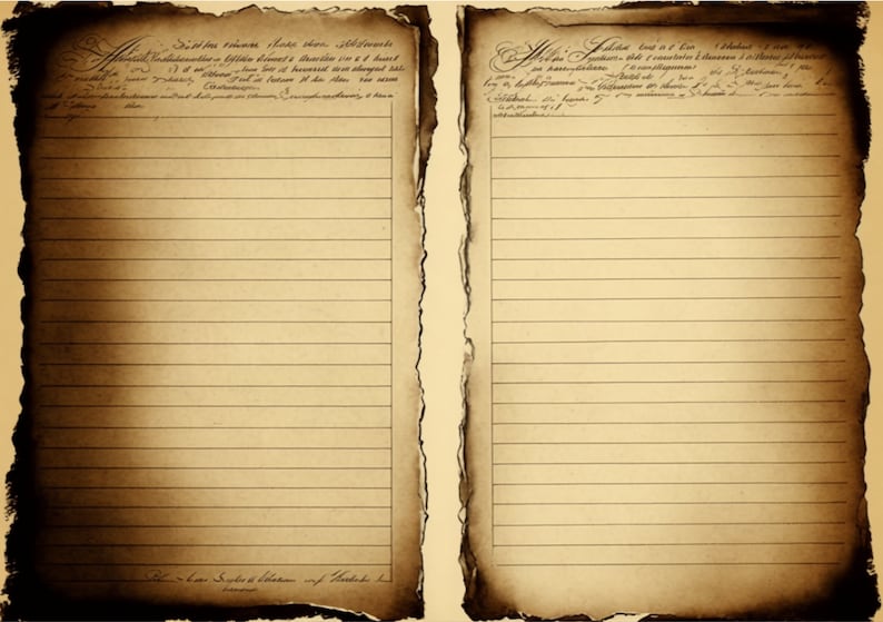 Burnt Journal Page Digital Paper: Vintage Grimoire A4 (digital Download ...