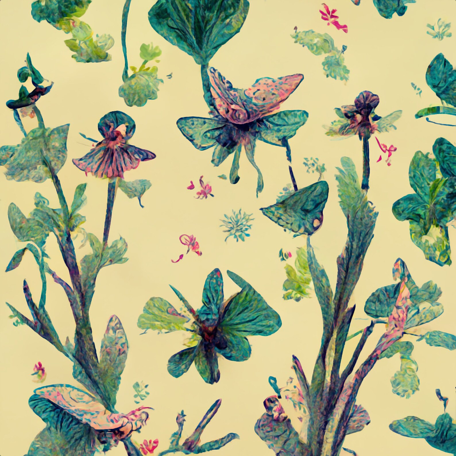 Vintage Emerald Fairy Digital Background Paper / Abstract / - Etsy