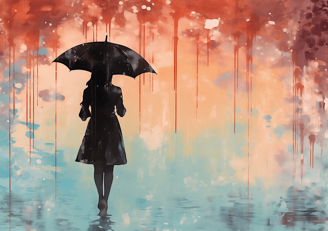 Vintage Rain Inspired Digital Background Paper / Junk Journal ...