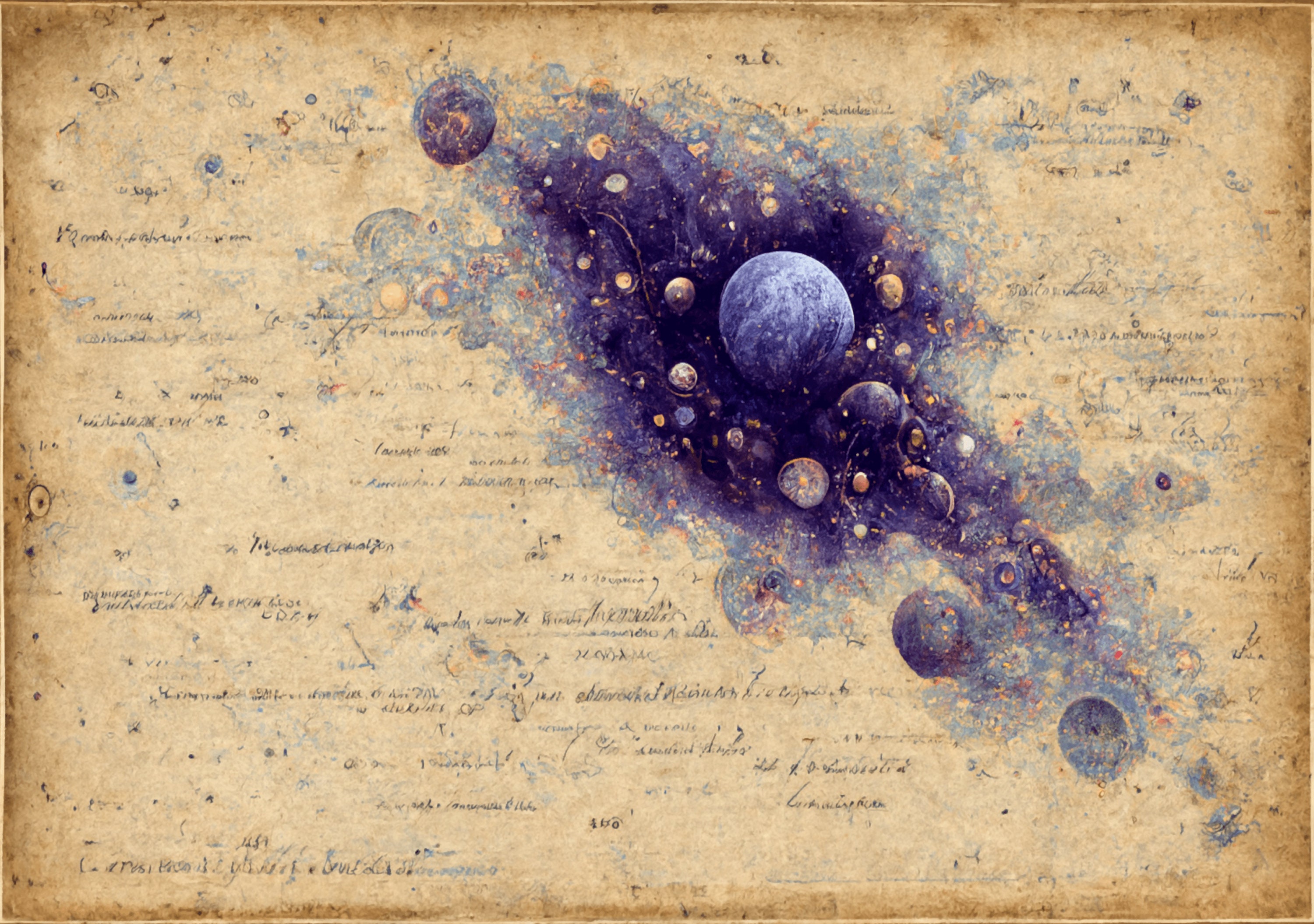 Vintage Astronomy Inspired Purple Digital Background Paper / Junk ...