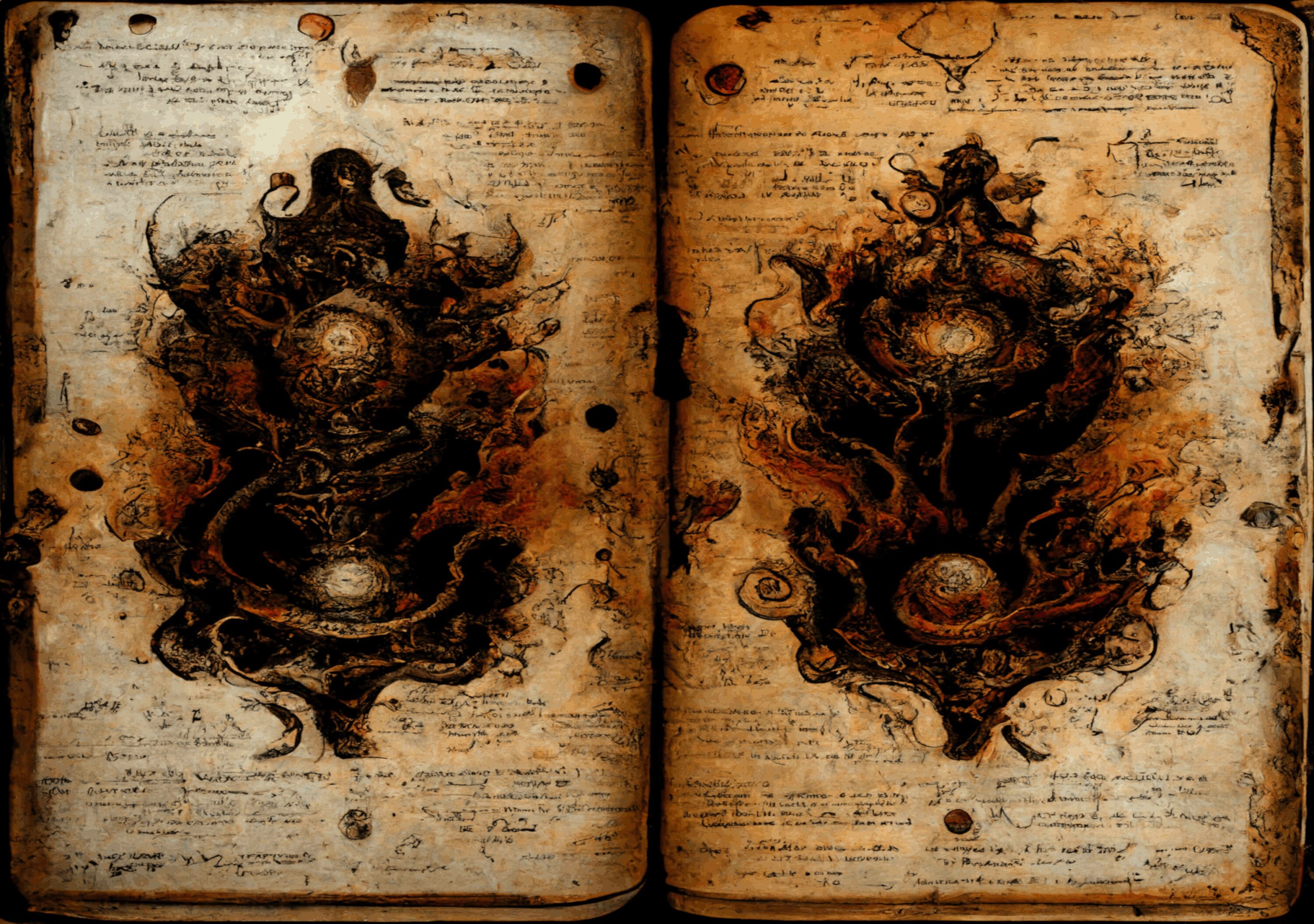 Vintage Dark Arts Scrying Inspired Grimoire / Spellbook Digital ...