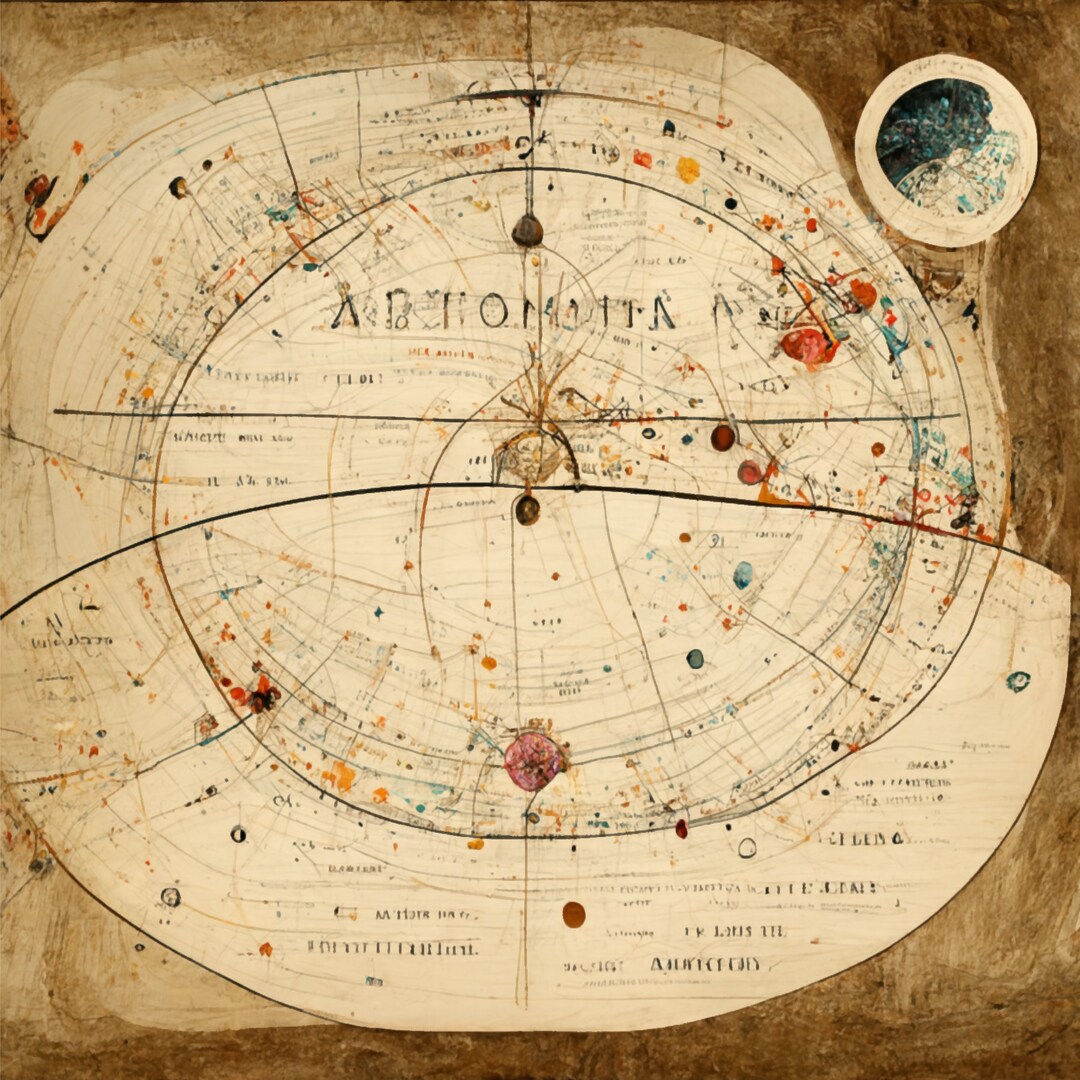 Vintage Astronomy Chart: Scrapbook Paper, Junk Journal (digital ...