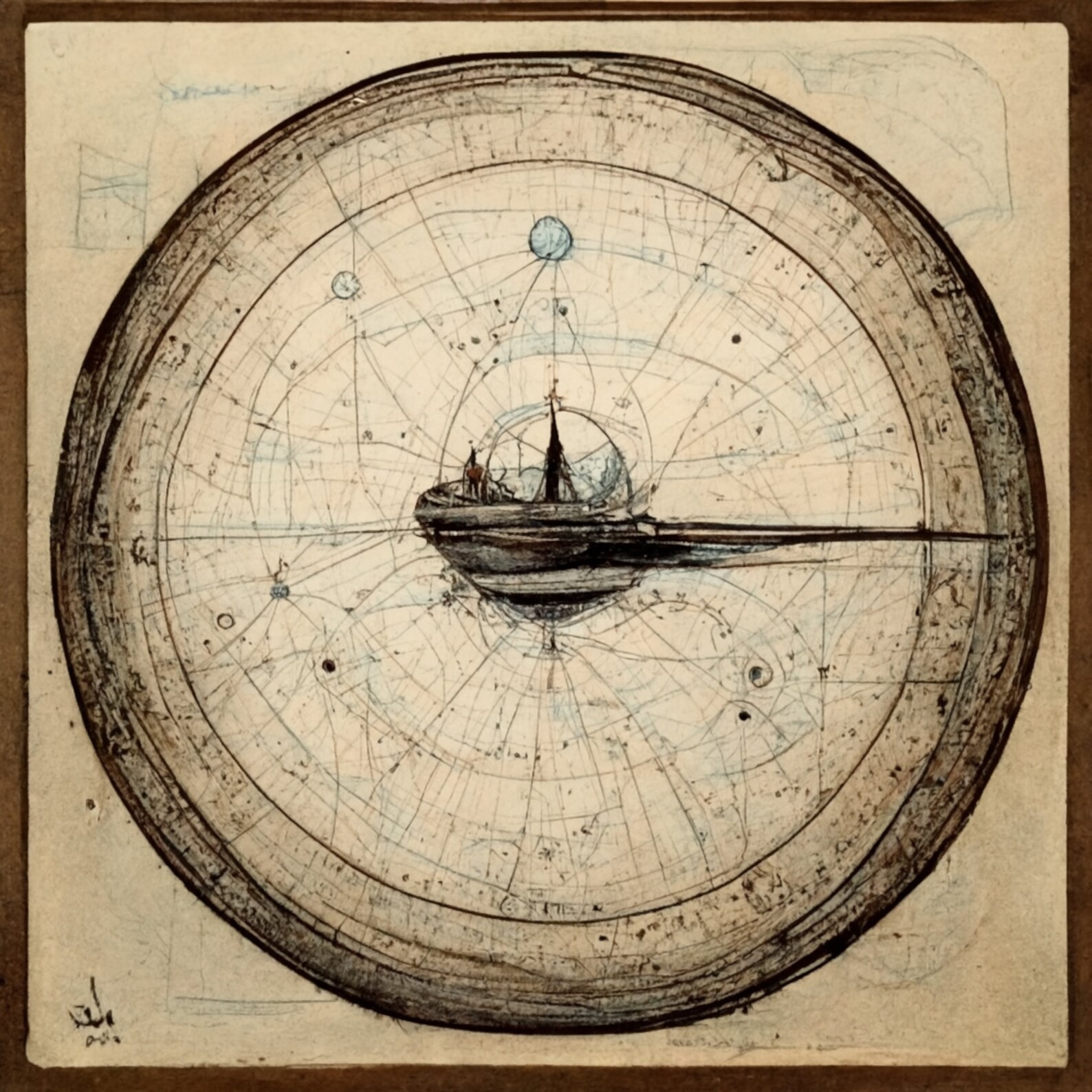 Vintage Nautical Navigation/astronomy Digital Background Paper / Junk ...
