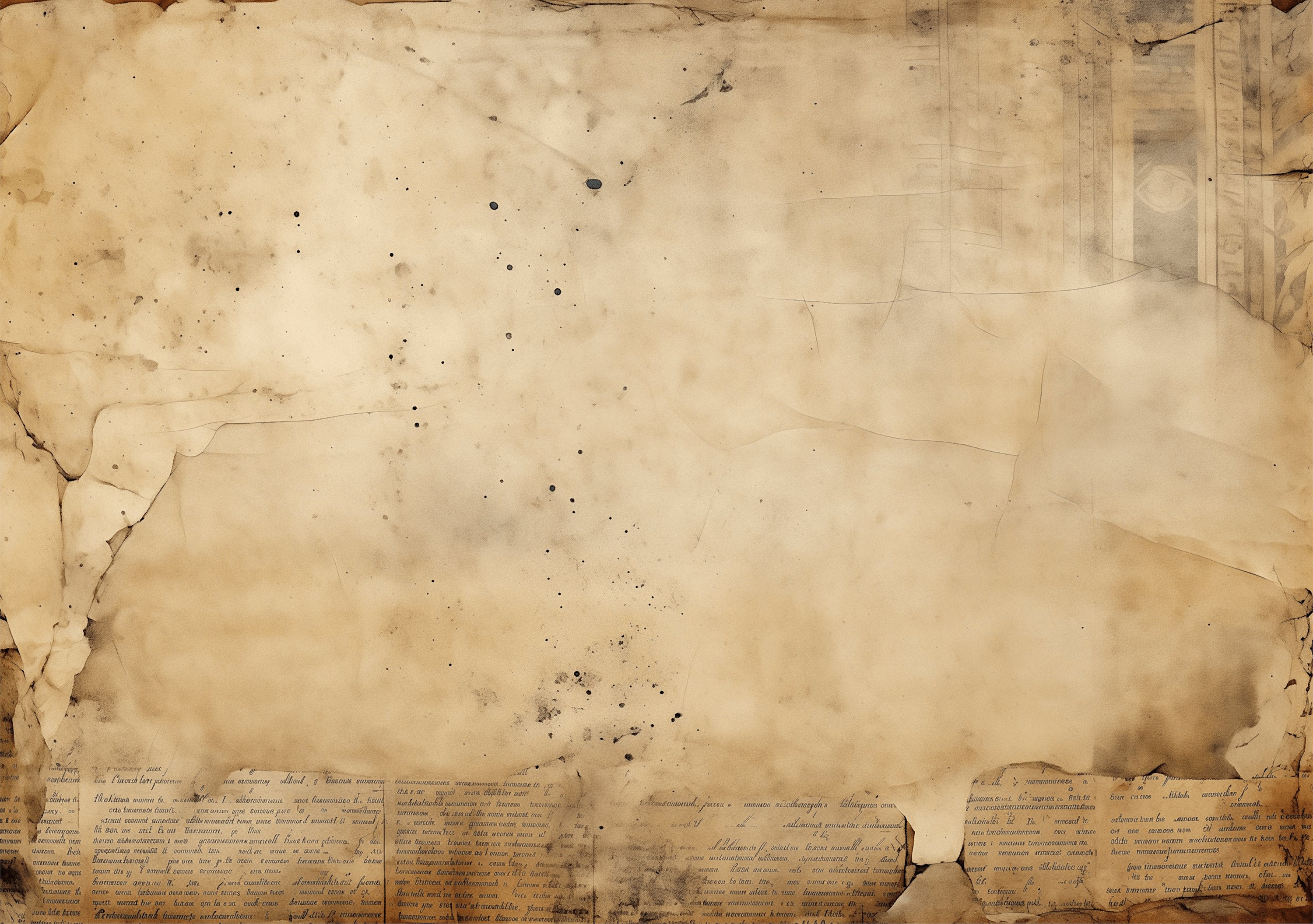 Vintage Newspaper Digital Background Paper Vintage Stained Paper / Junk ...