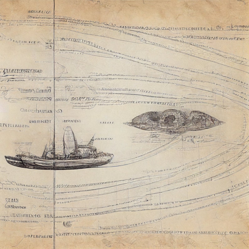 Vintage / Antique Nautical Celestial Maps Graphite Sketches on Stained ...