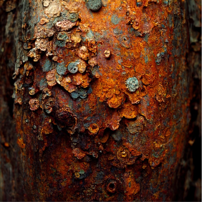 Steampunk Inspired Rusty Textured Digital Background Paper / Prints ...