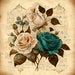 Vintage Roses, Ribbons and Lace Background Paper / Scrapbooking / Junk ...