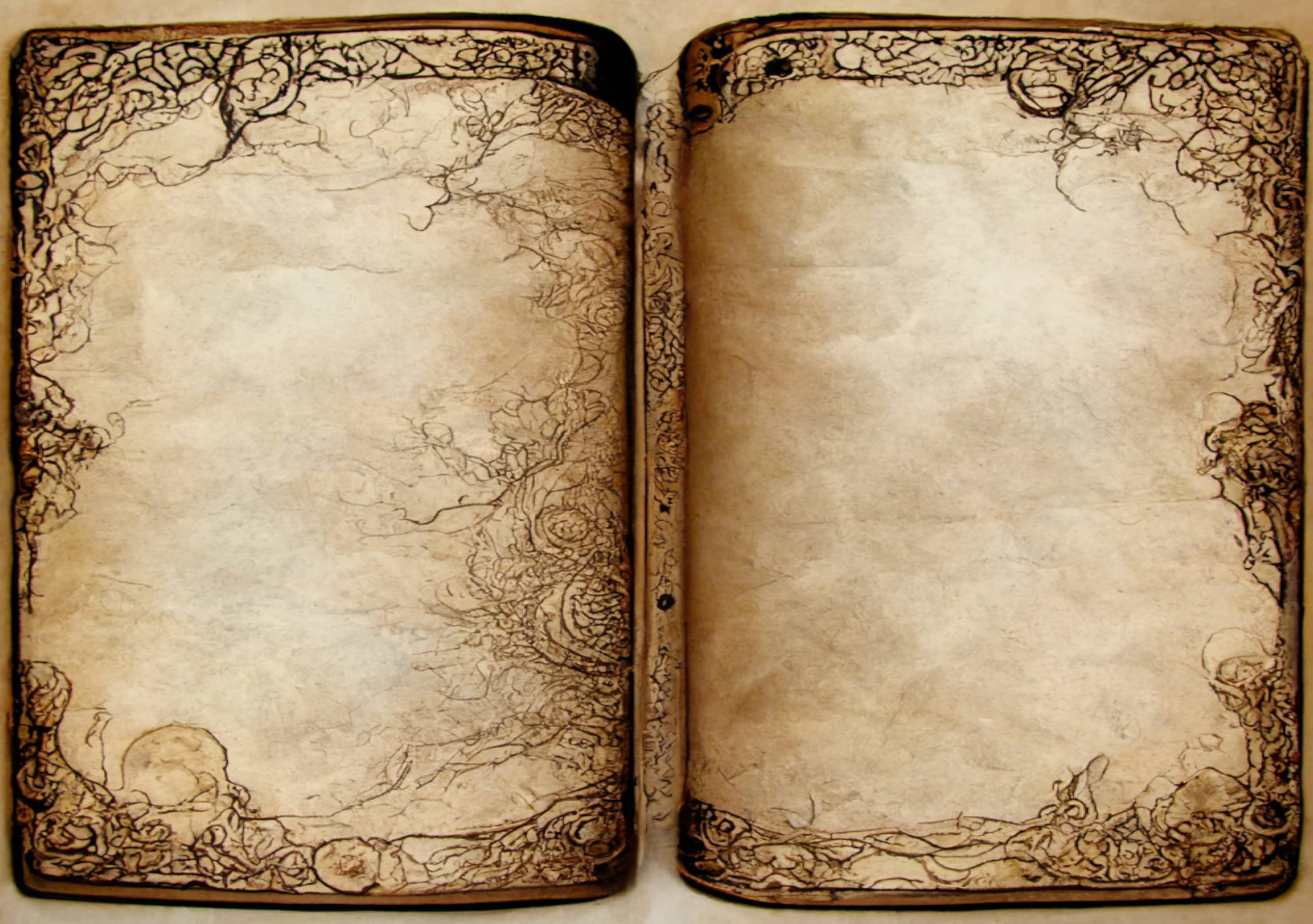 Vintage Grimoire Digital Paper: Spellbook Pages (A4) (digital Download ...