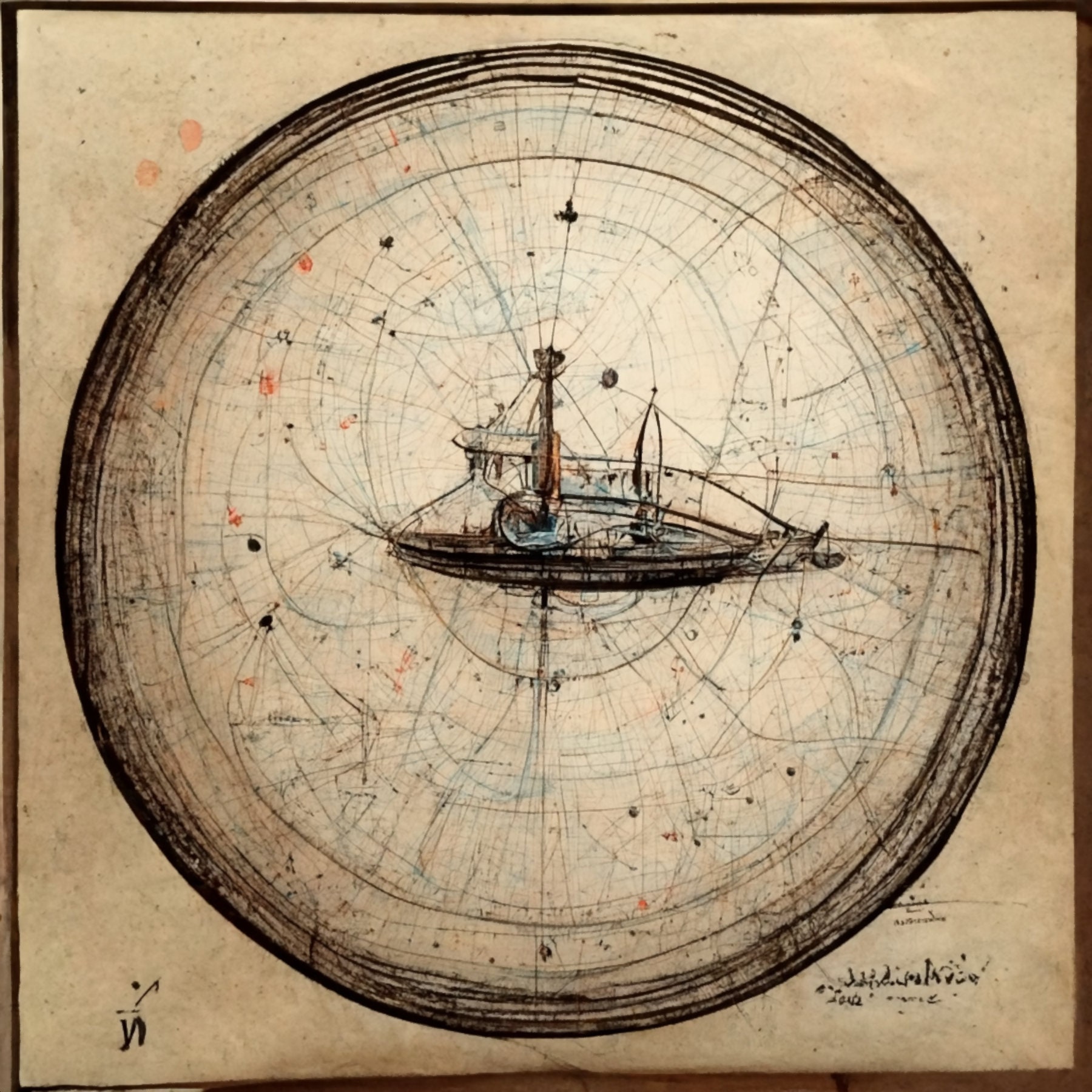 Vintage Nautical Navigation/astronomy Digital Background Paper / Junk ...