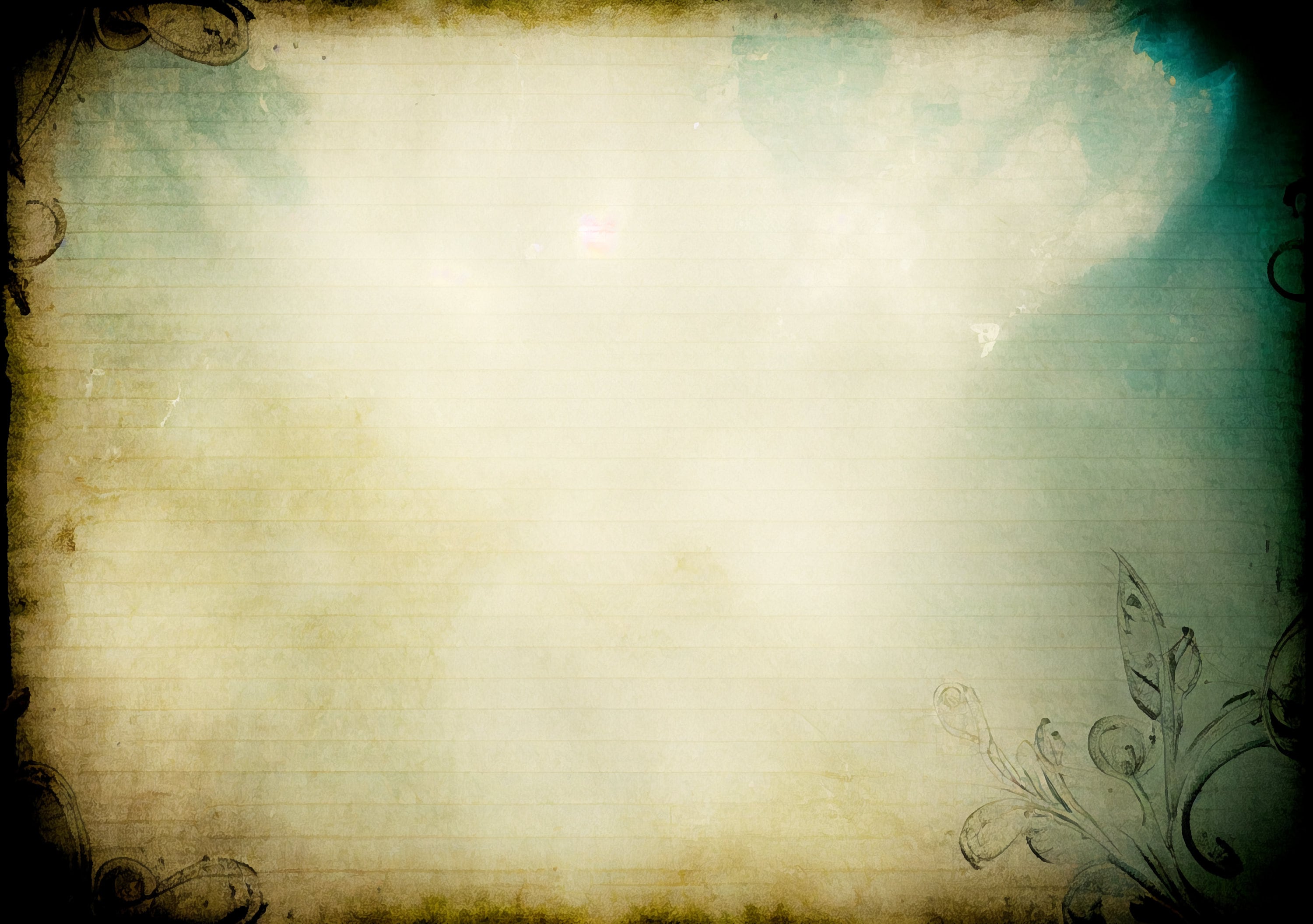 Vintage Underwater / Ocean / Sea Digital Background Paper / Junk ...