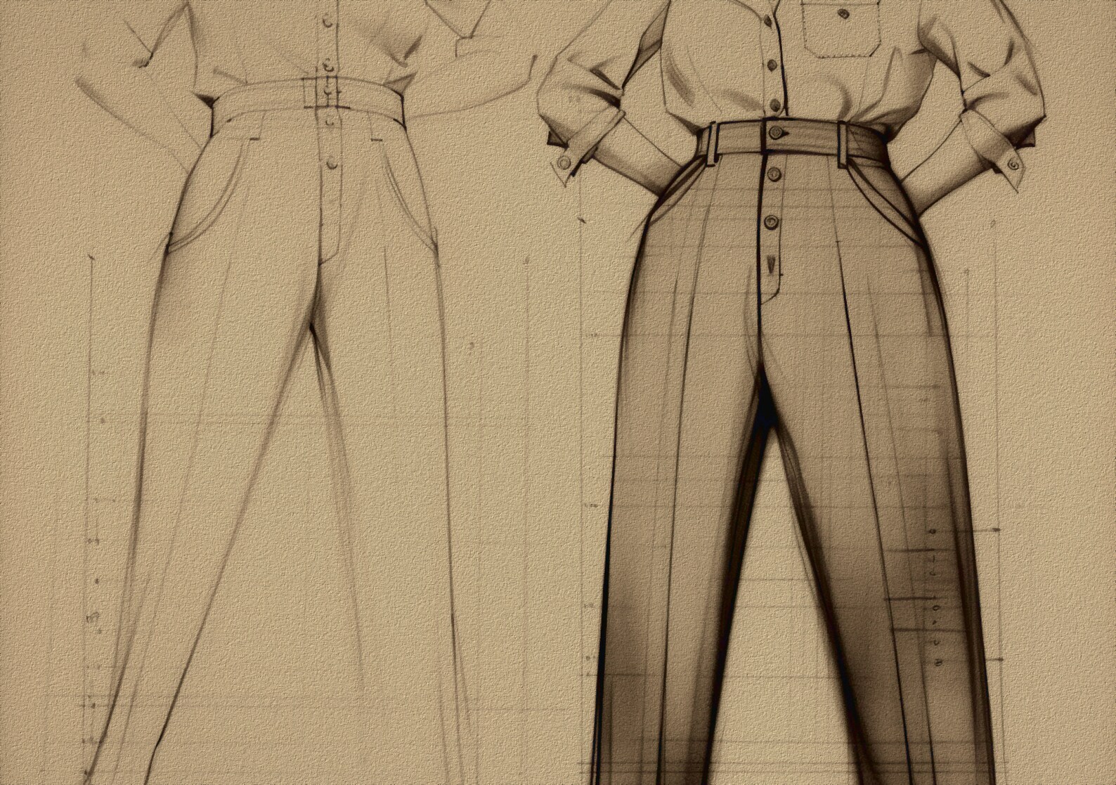 Vintage Sewing Pattern Printable: A4 Digital Paper (digital Download ...