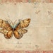 Vintage Butterflies Digital Background Paper Autumnal Colour Scheme ...