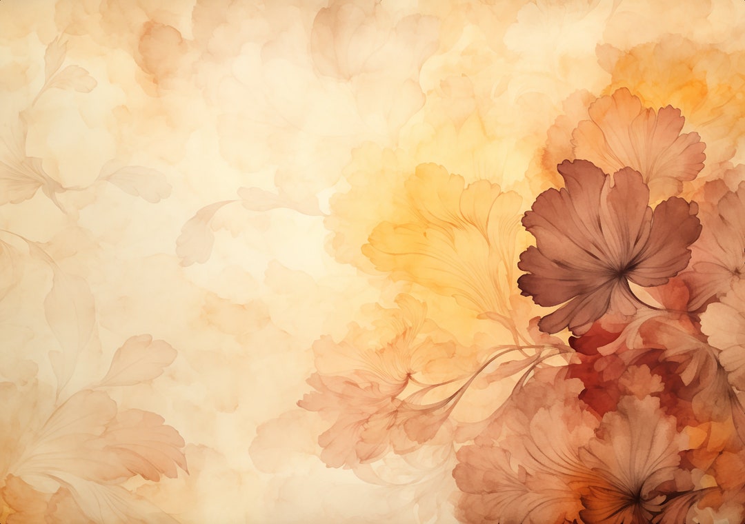 Watercolor Fall Flowers Digital Paper: Scrapbook & Journal (digital ...