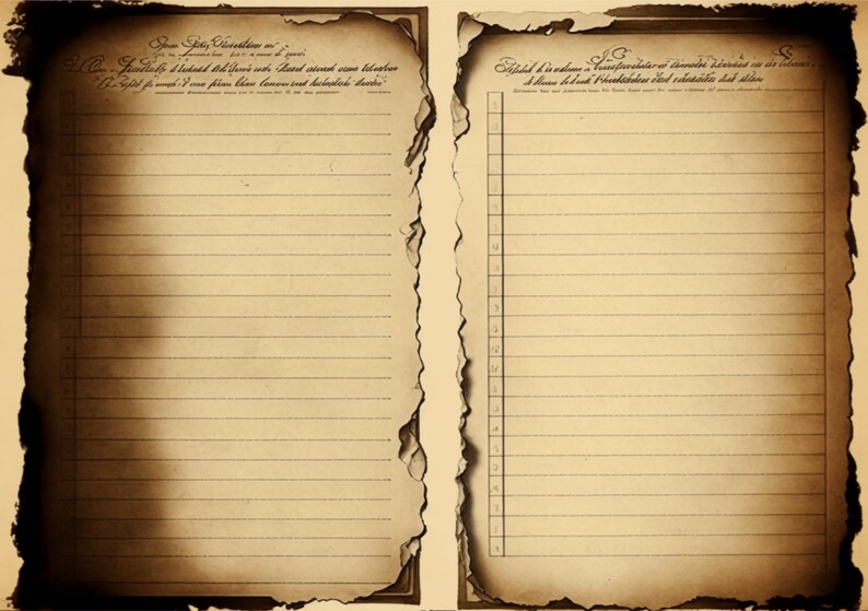 Burnt Journal Page Digital Paper: Vintage Grimoire A4 (digital Download ...