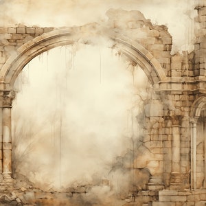 Vintage Ruins Digital Background Papers / Junk Journal / Scrapbooking ...