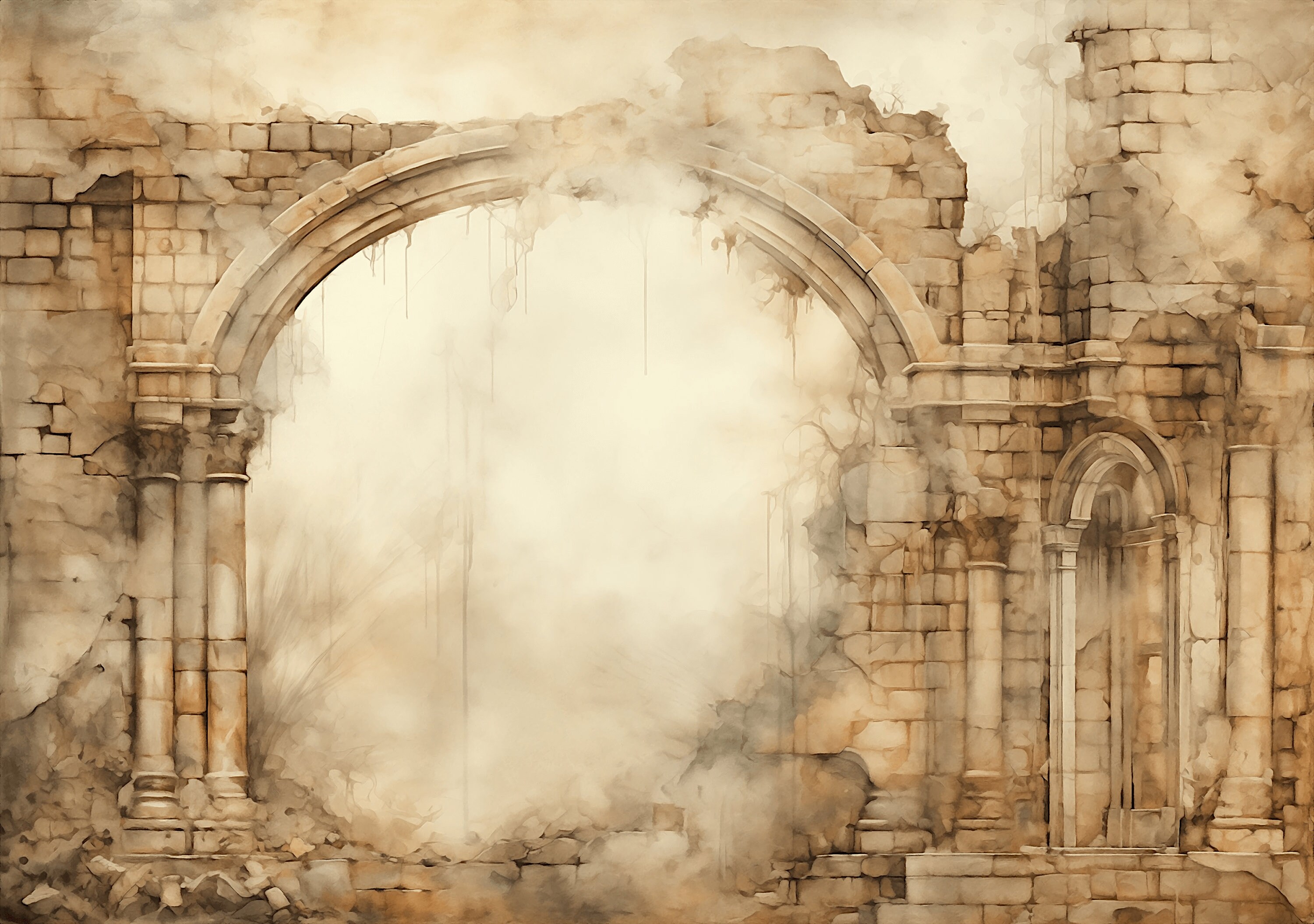 Vintage Ruins Digital Background Papers / Junk Journal / Scrapbooking ...