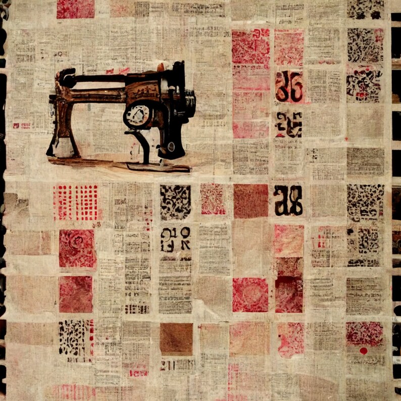 Vintage Sewing Inspired Scrapbooking Digital Background Papers - Etsy