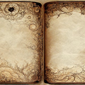 Vintage Grimoire Digital Paper: Spellbook Pages (A4) (digital Download ...
