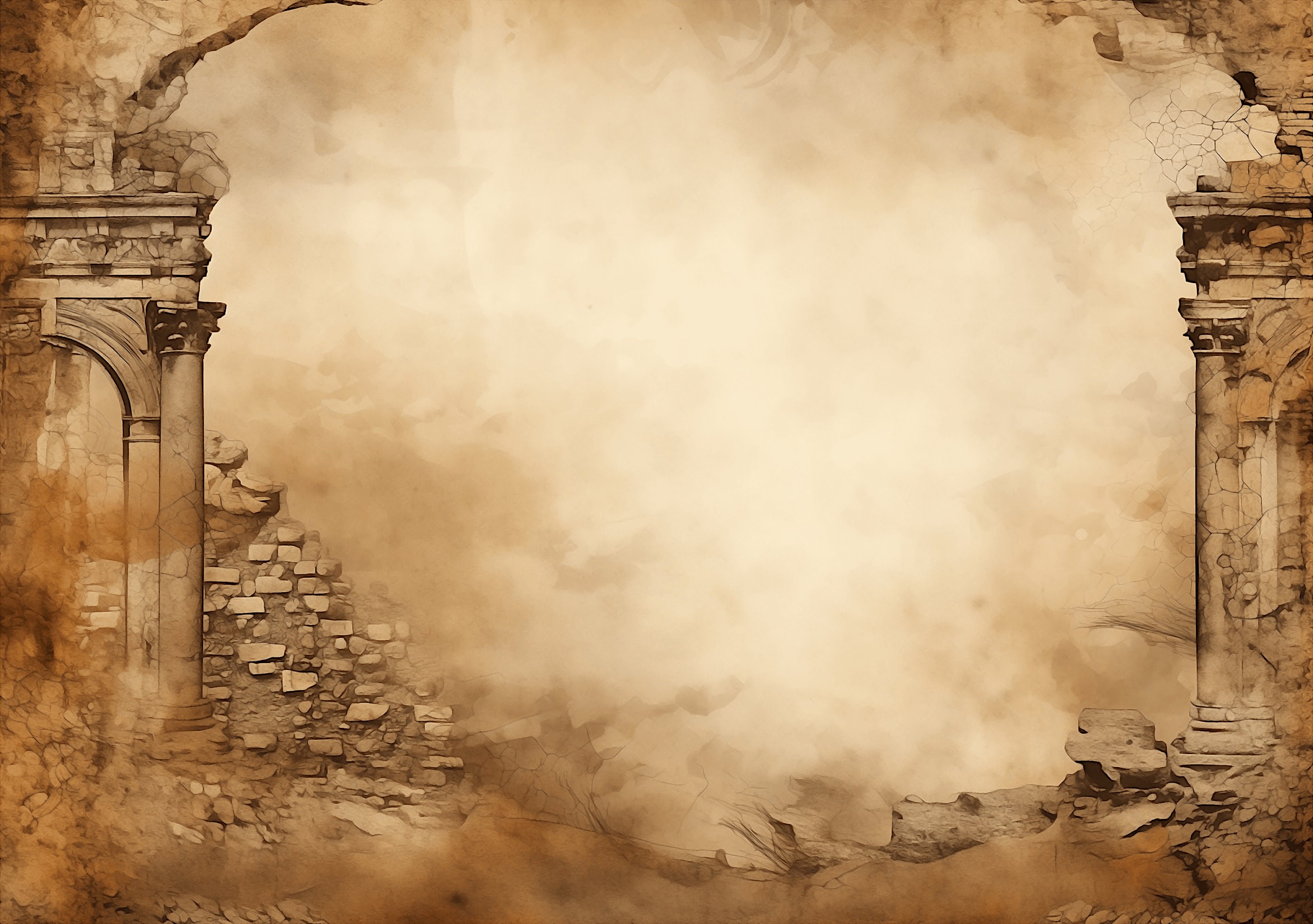 Vintage Ruins Digital Background Papers / Junk Journal / Scrapbooking ...