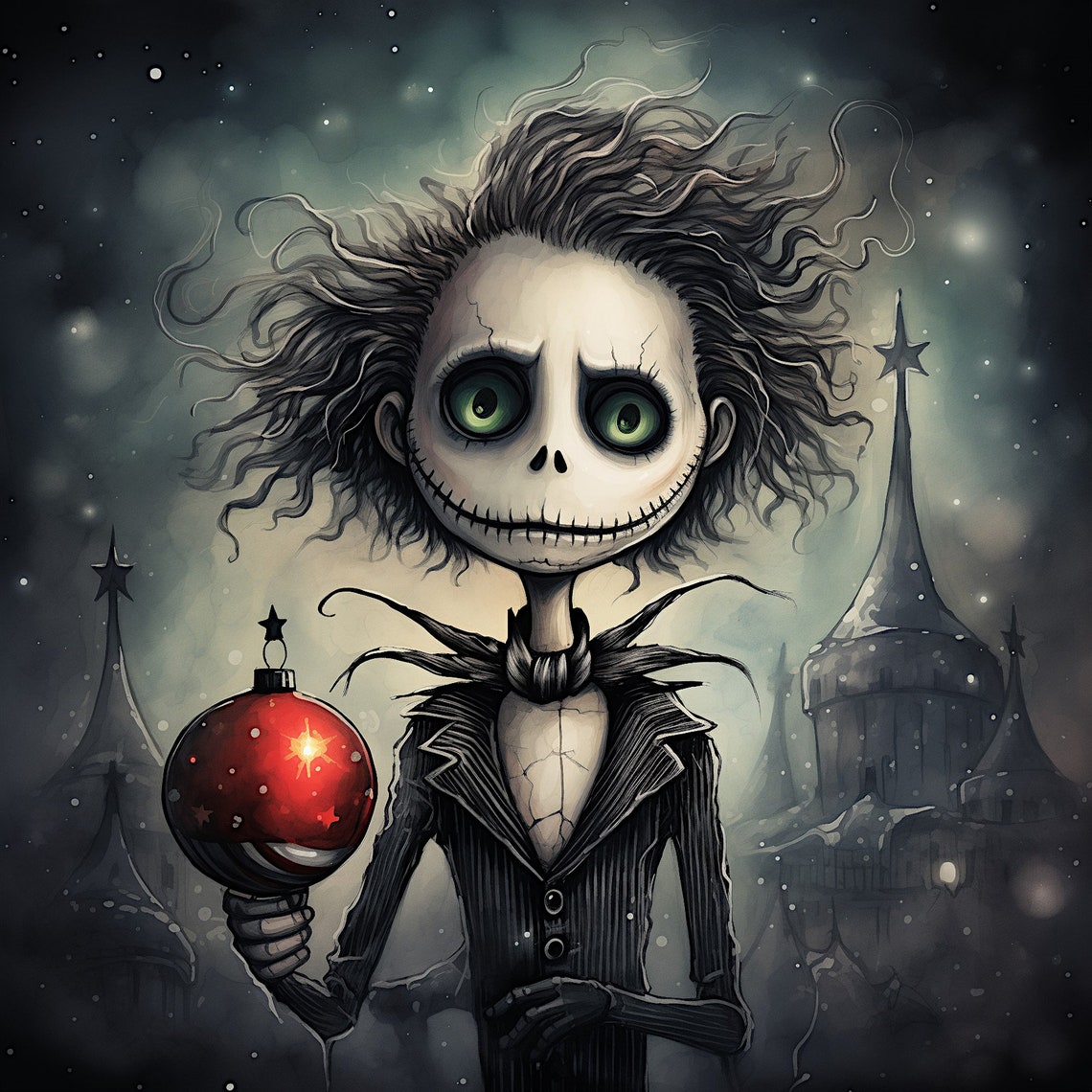 Tim Burton Inspired Christmas Digital Prints / Pictures / Background ...