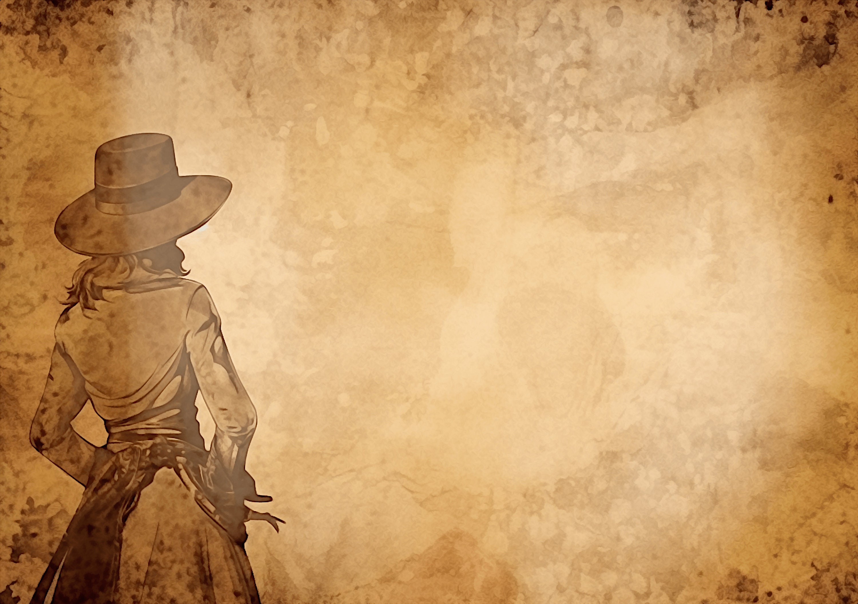 Vintage Wild Western Digital Background Paper / Junk Journal ...