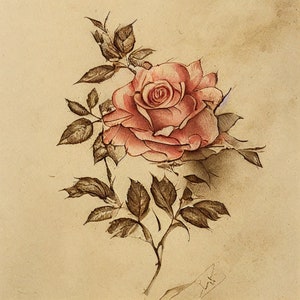 Vintage Rose Inspired Digital Background Paper / Scrapbooking Download ...