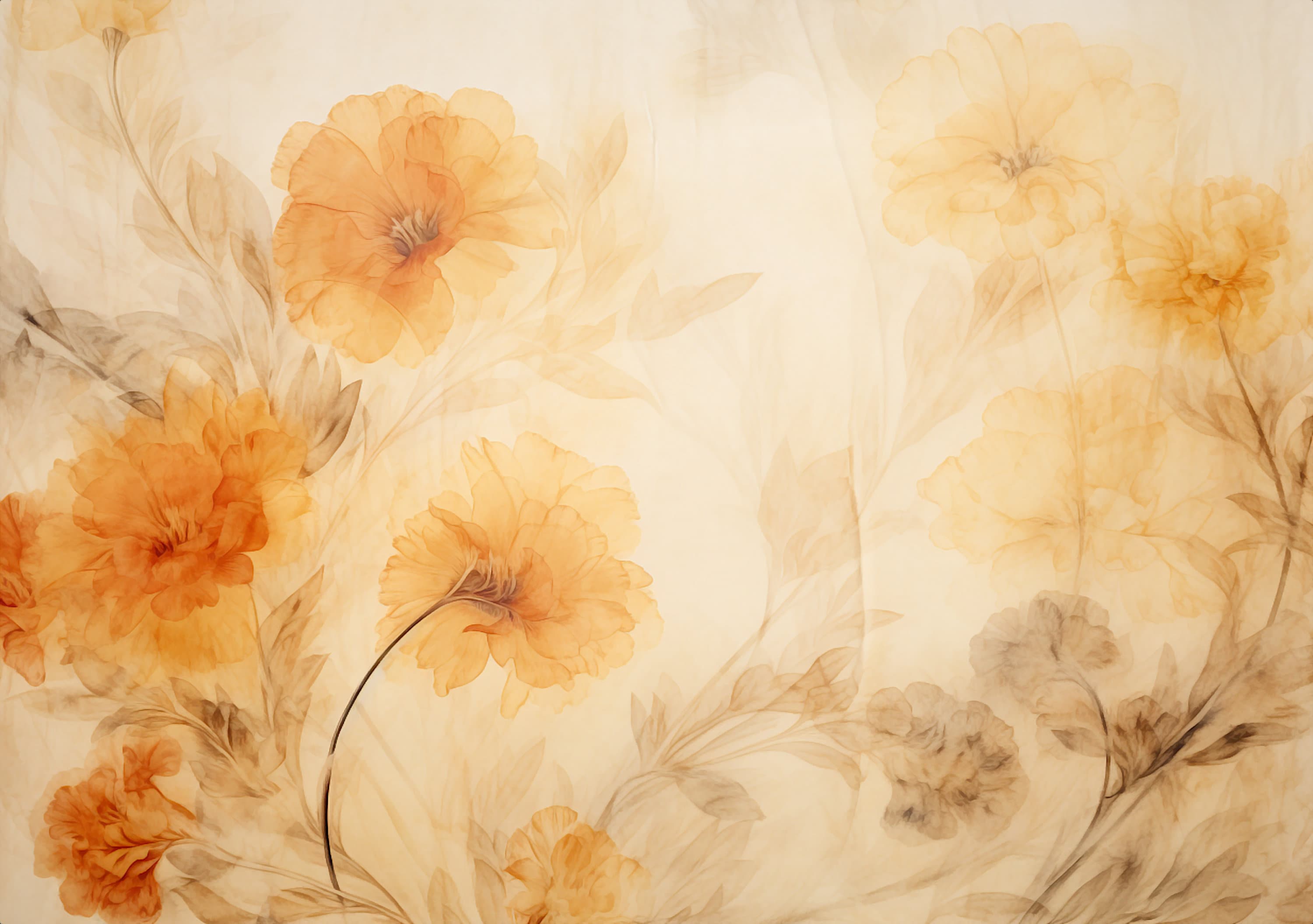 Watercolor Fall Flowers Digital Paper: Scrapbook & Journal (digital ...