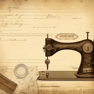 A4 Vintage Sewing Printable Digital Background Paper / Junk Journal ...