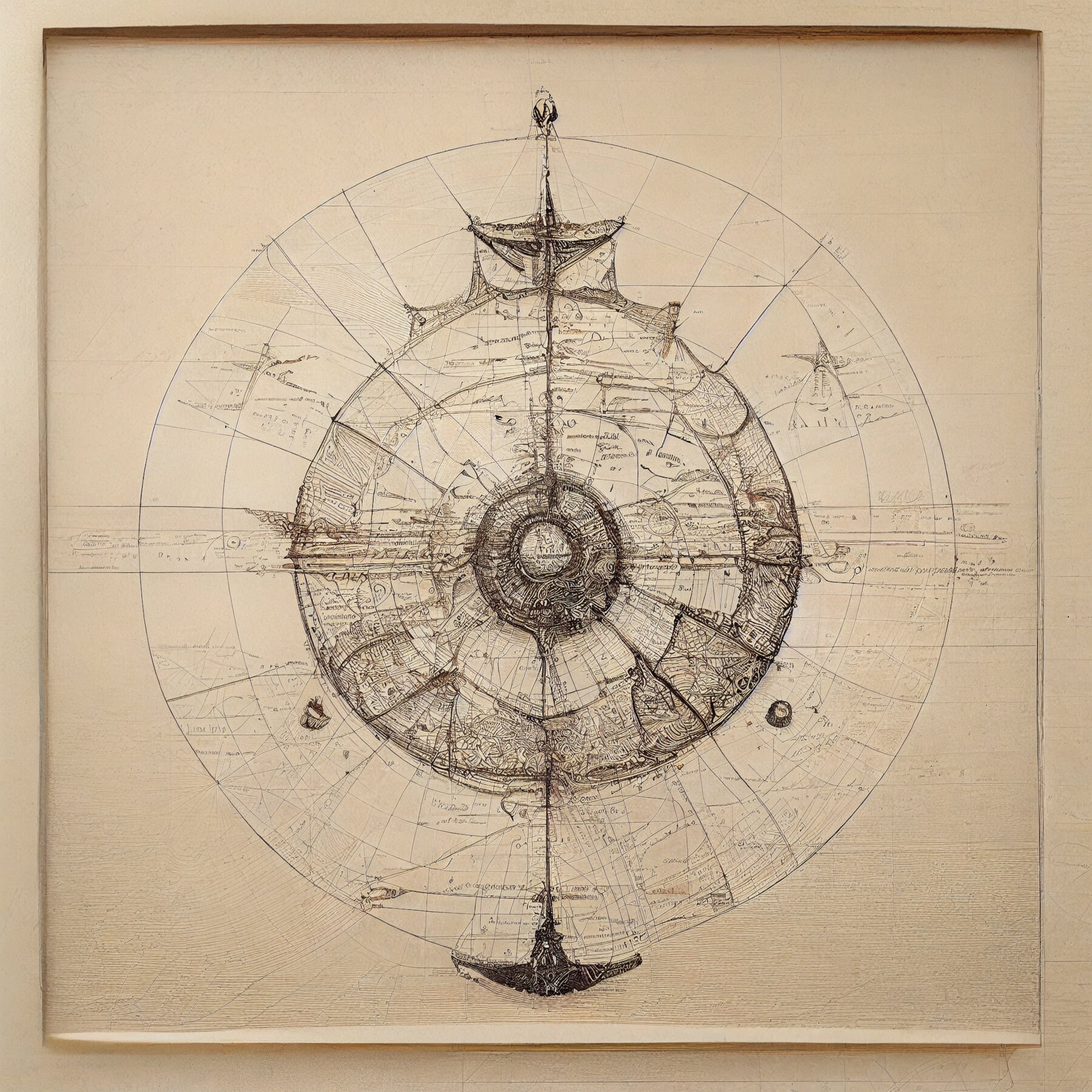 Vintage / Antique Nautical Celestial Maps Graphite Sketches on Stained ...