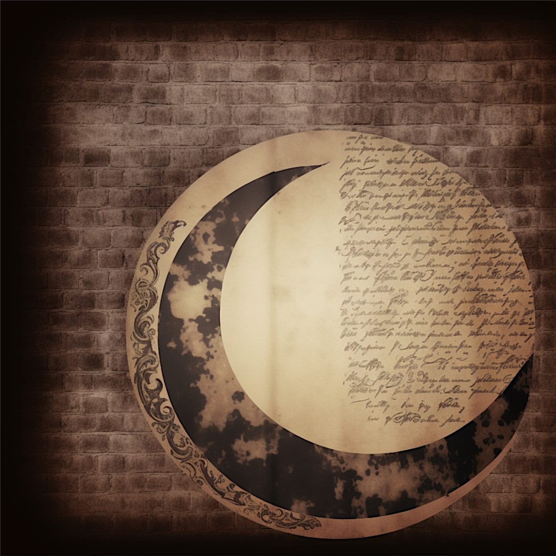 Vintage Moon / Lunar Digital Background Papers - Floral / Junk Journal ...