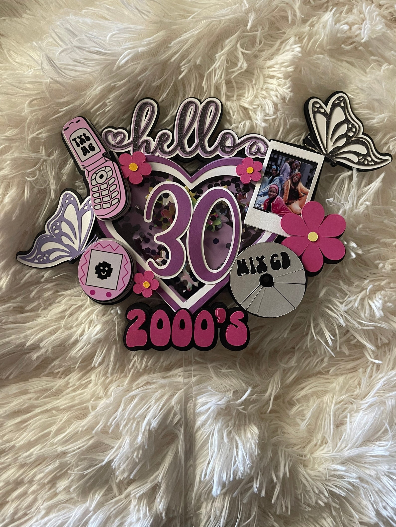 Y2K Inspired Cake Topper - Etsy
