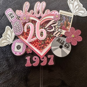 Y2K Inspired Cake Topper - Etsy