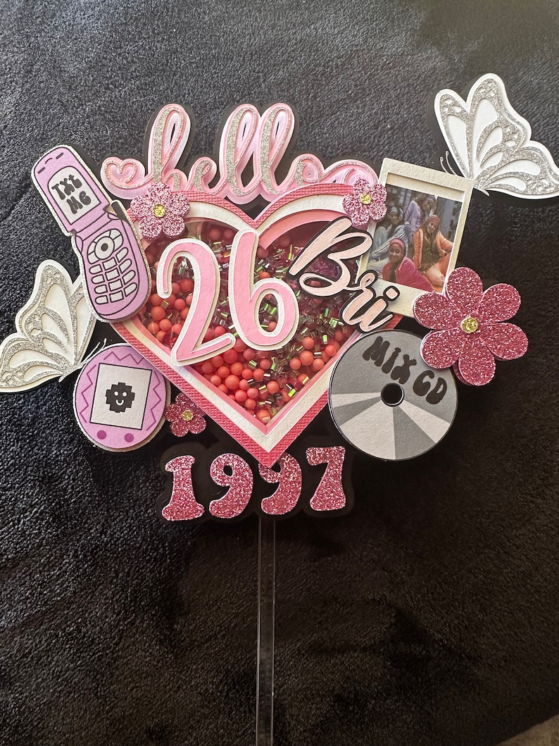 Y2K Inspired Cake Topper - Etsy