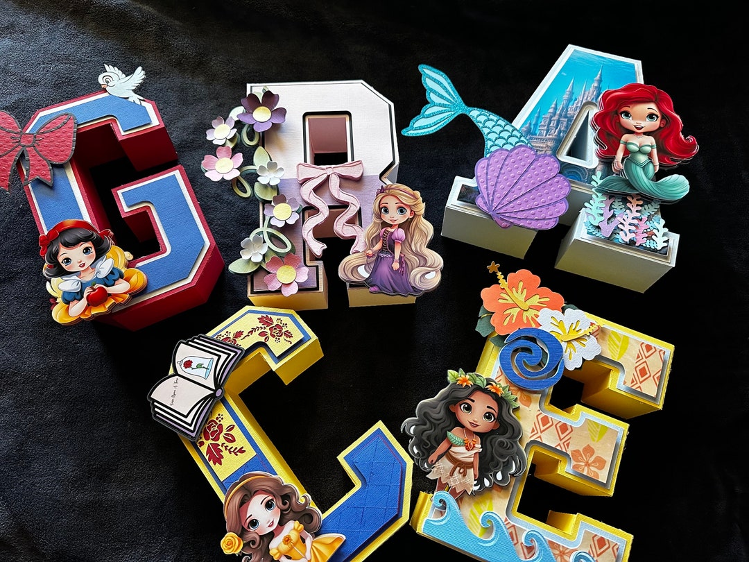 Baby Princesses 3D Letters - Etsy