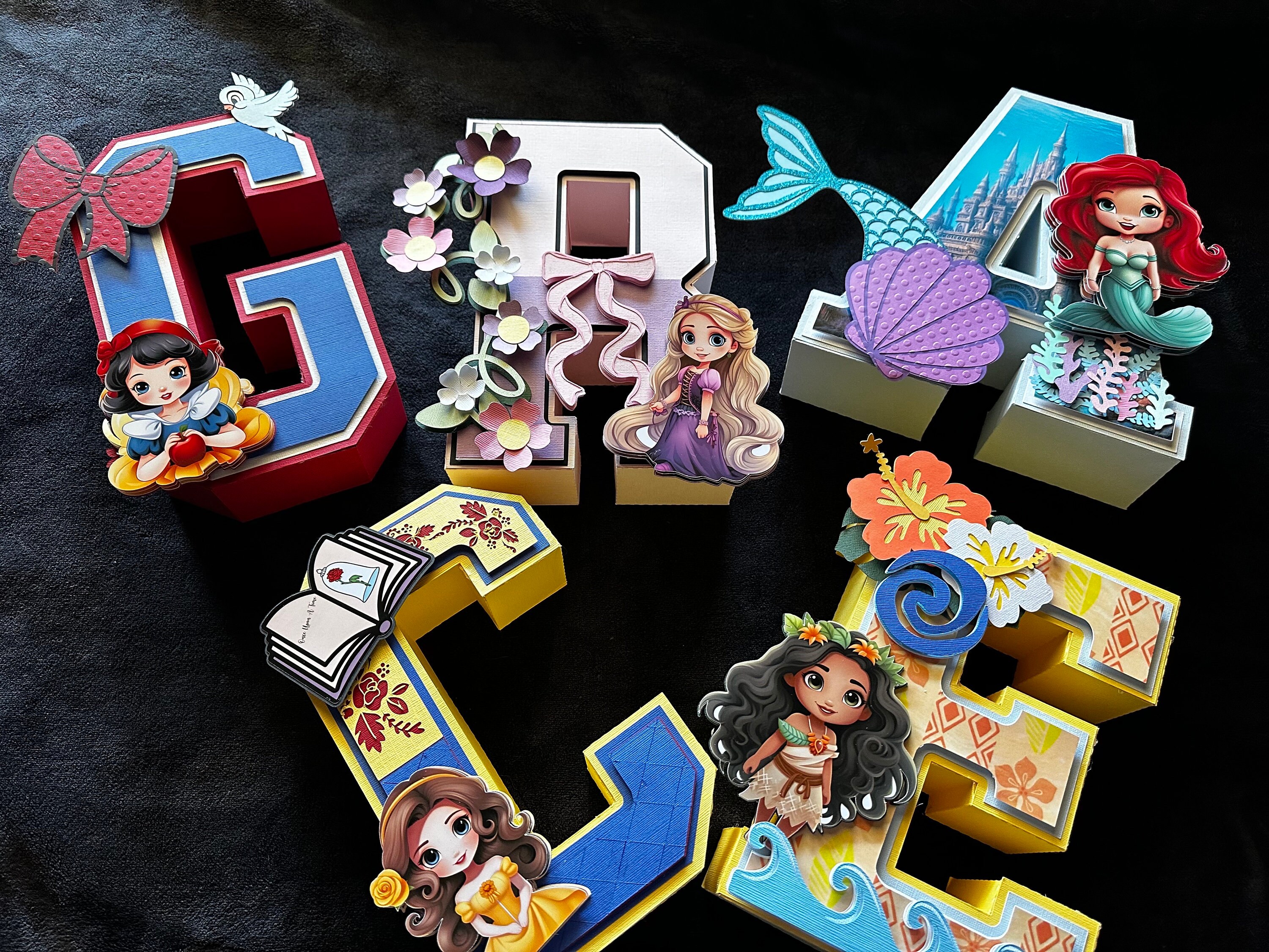 Baby Princesses 3D Letters - Etsy