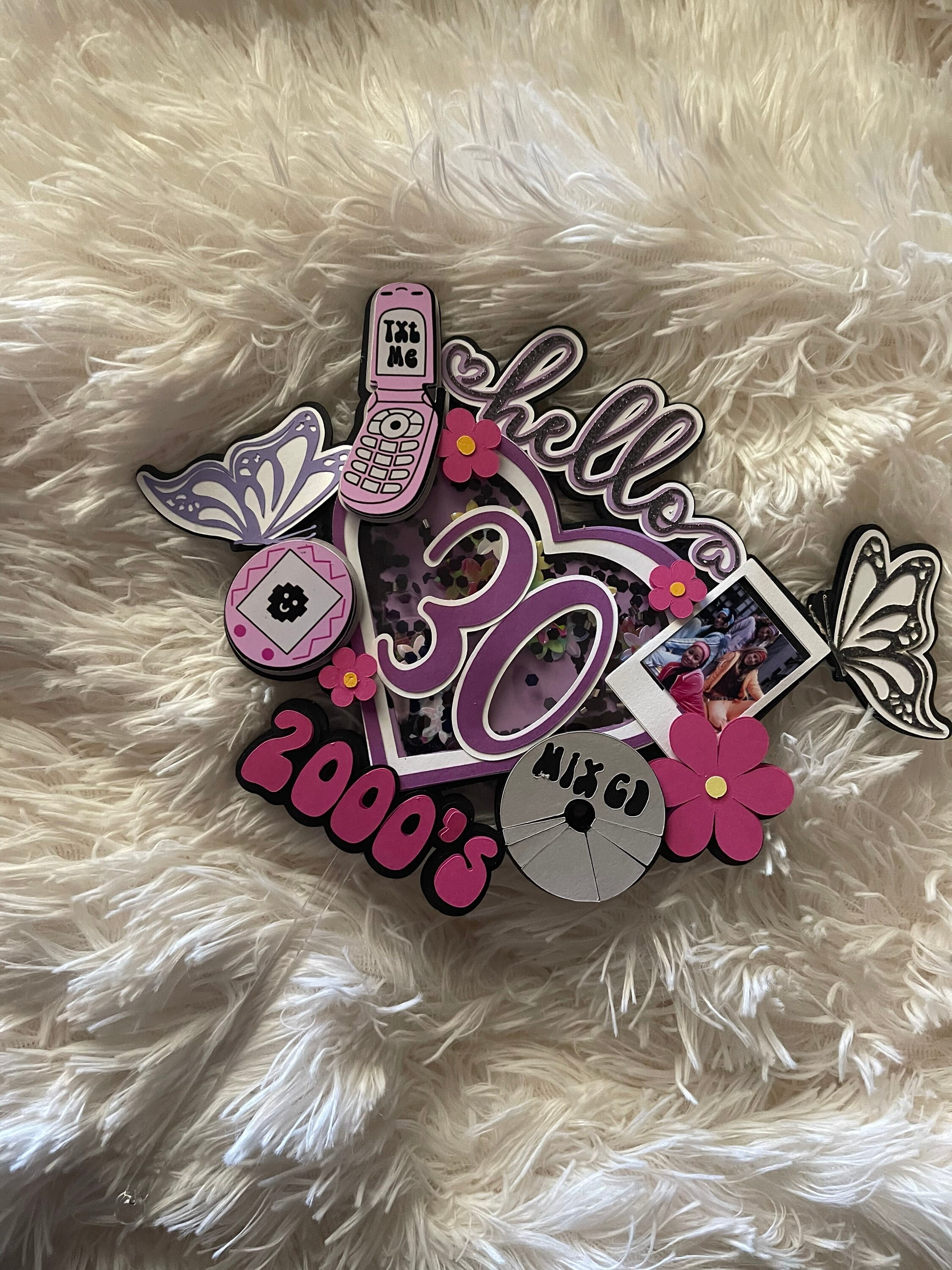 Y2K Inspired Cake Topper - Etsy