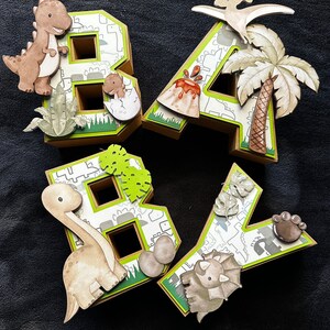 Baby Dinosaur 3D Letters Centerpieces - Etsy