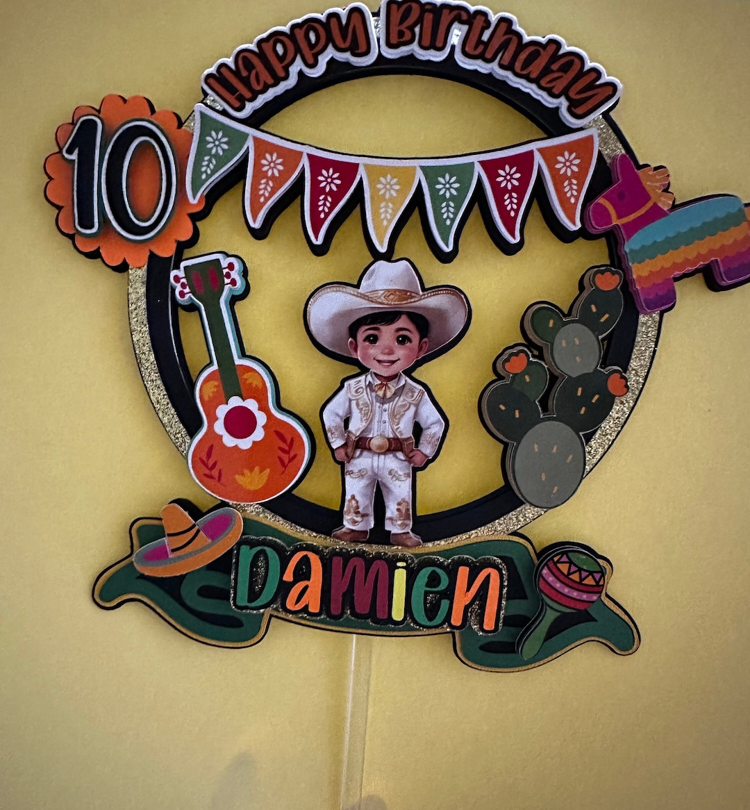Mexican Folklore Cake Topper - Etsy
