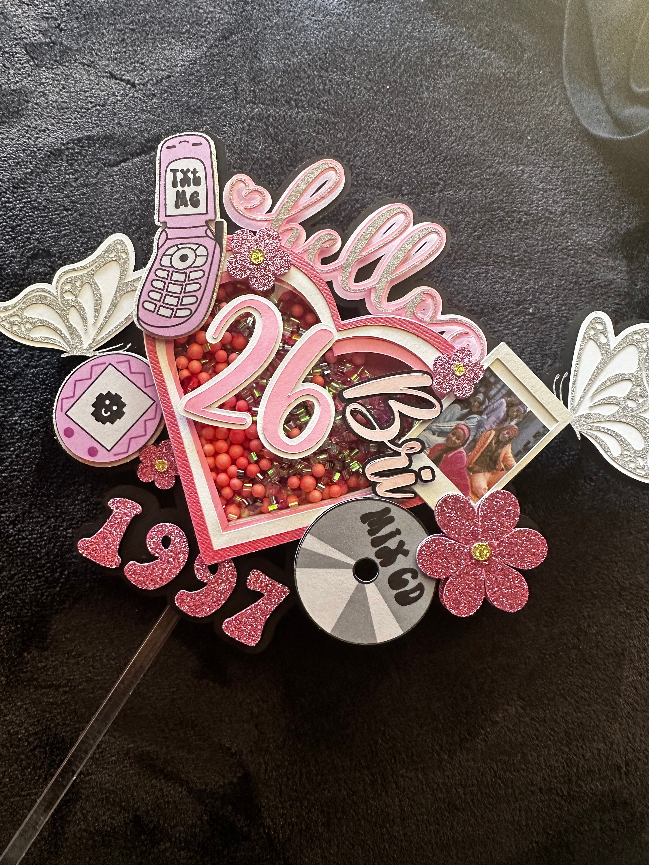 Y2K Inspired Cake Topper - Etsy