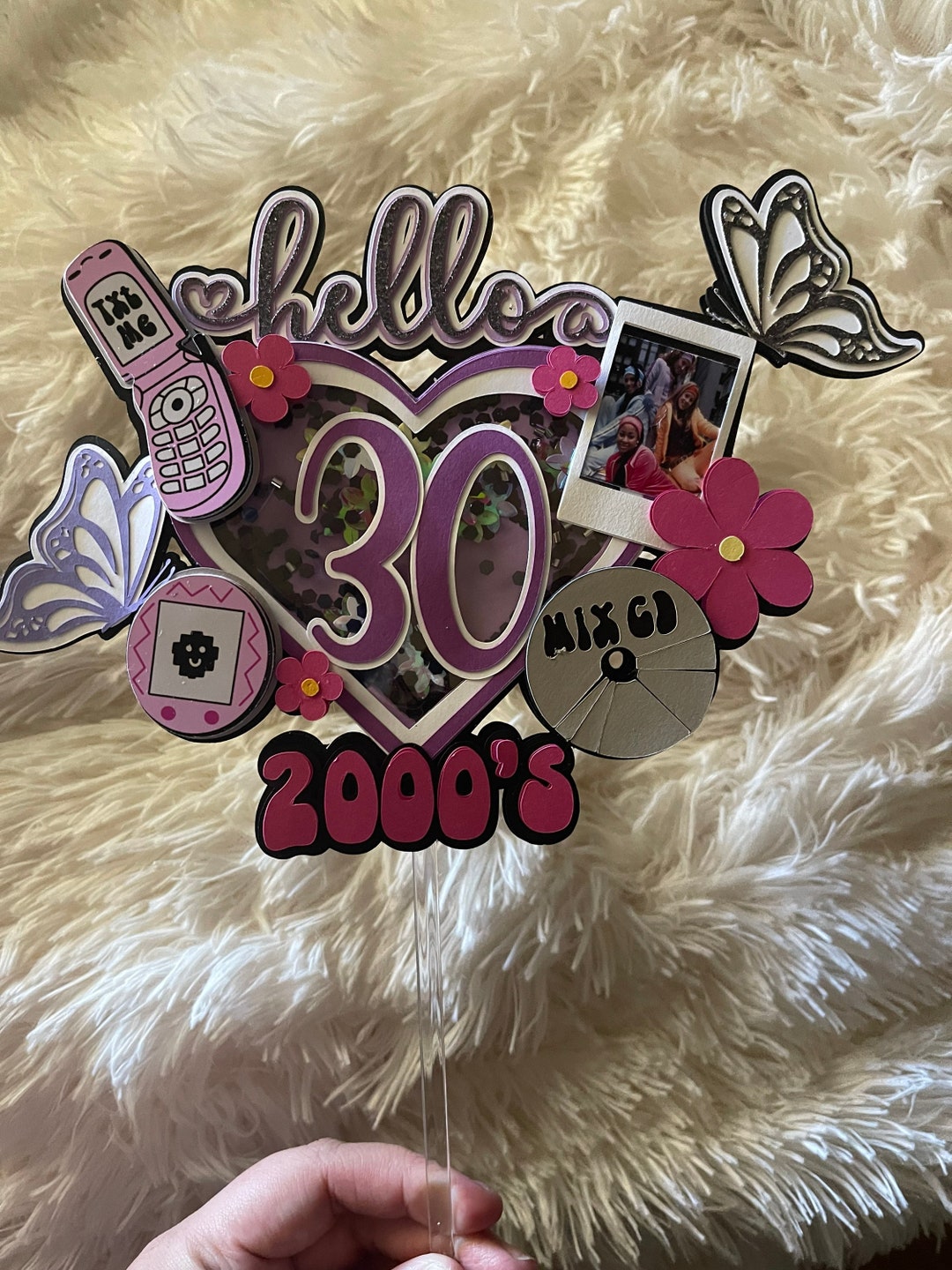 Y2K Inspired Cake Topper - Etsy